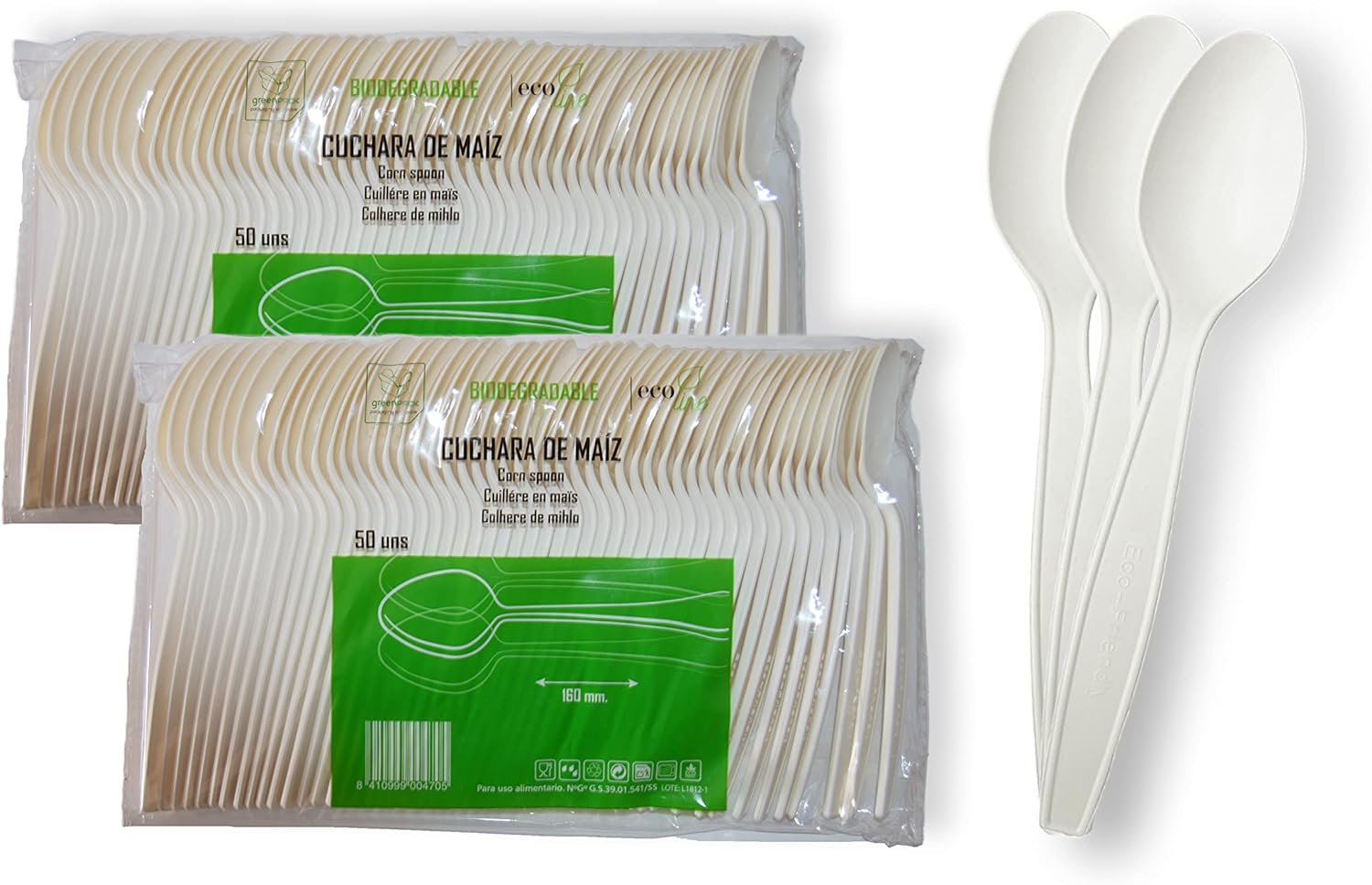 Juego de Cubiertos 100% Ecológicos Biodegradables Reutilizables ...