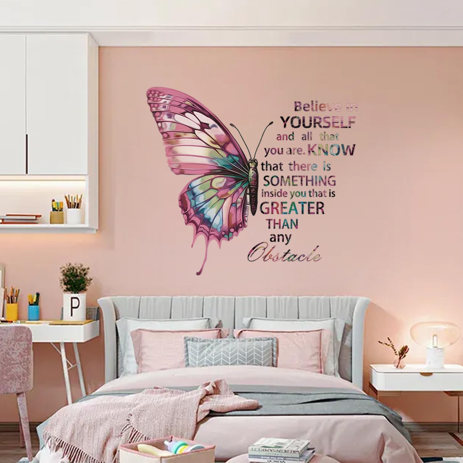 Colorful Butterfly Wall Stickers Inspirational Quotes Wall Sticker ...