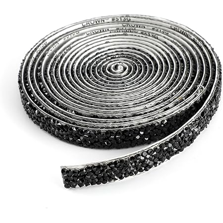 Amazon.com: Ribbli Self Adhesive Resin Rhinestone Strips Diamond Ribbon ...
