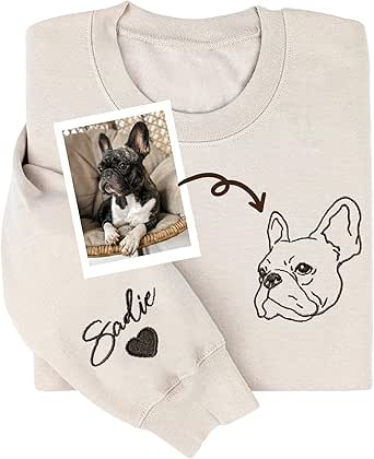 Amazon.com: NAZENTI Custom Embroidered Dog Mom Sweatshirt ...