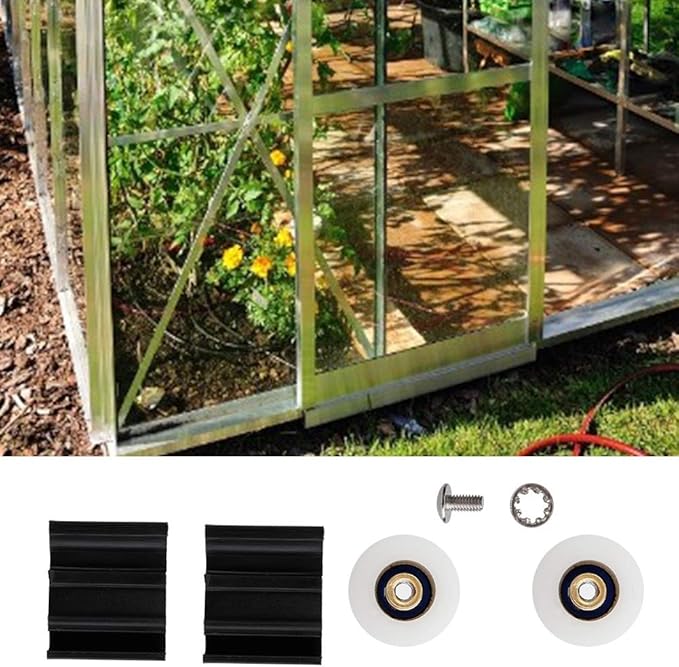 KKPLZZ Greenhouse Sliding Door Runners Halls 5×4×2 Halls Greenhouse ...