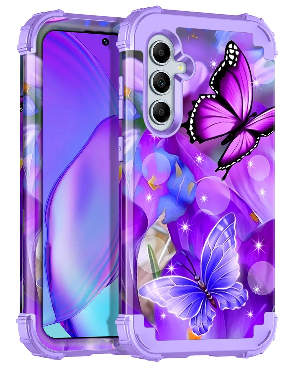 Amazon.com: Rancase for Galaxy A35 5G/A55 5G Case,Three Layer Heavy Duty Shockproof Full Boby ...