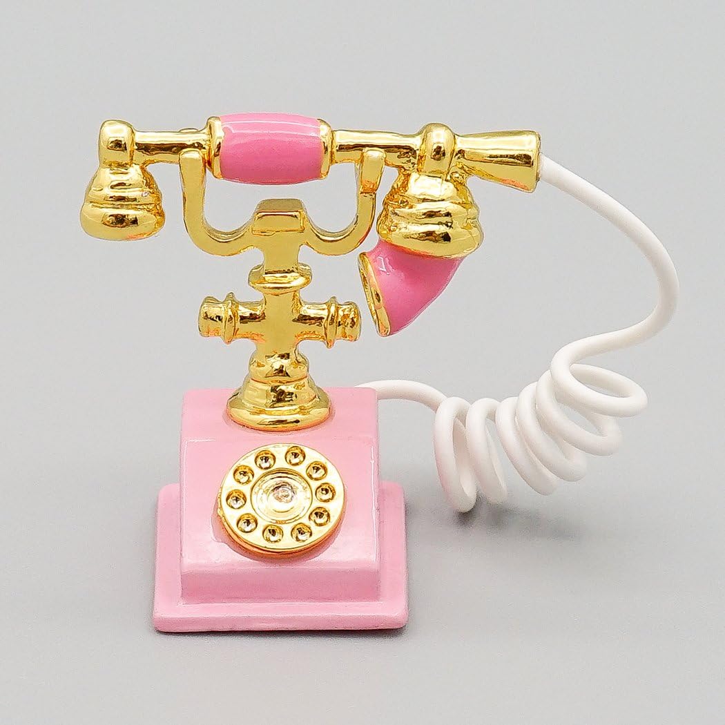 Amazon.com: Odoria 1/12 Miniature Rotary Telephone Dollhouse Decoration ...