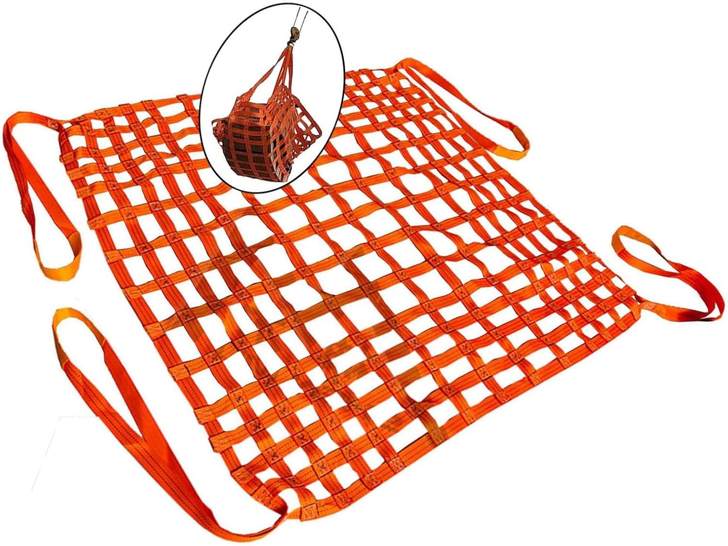 Amazon.com: Lifting Hoisting Net - Tear Resistant Nylon Cargo Sling Net ...