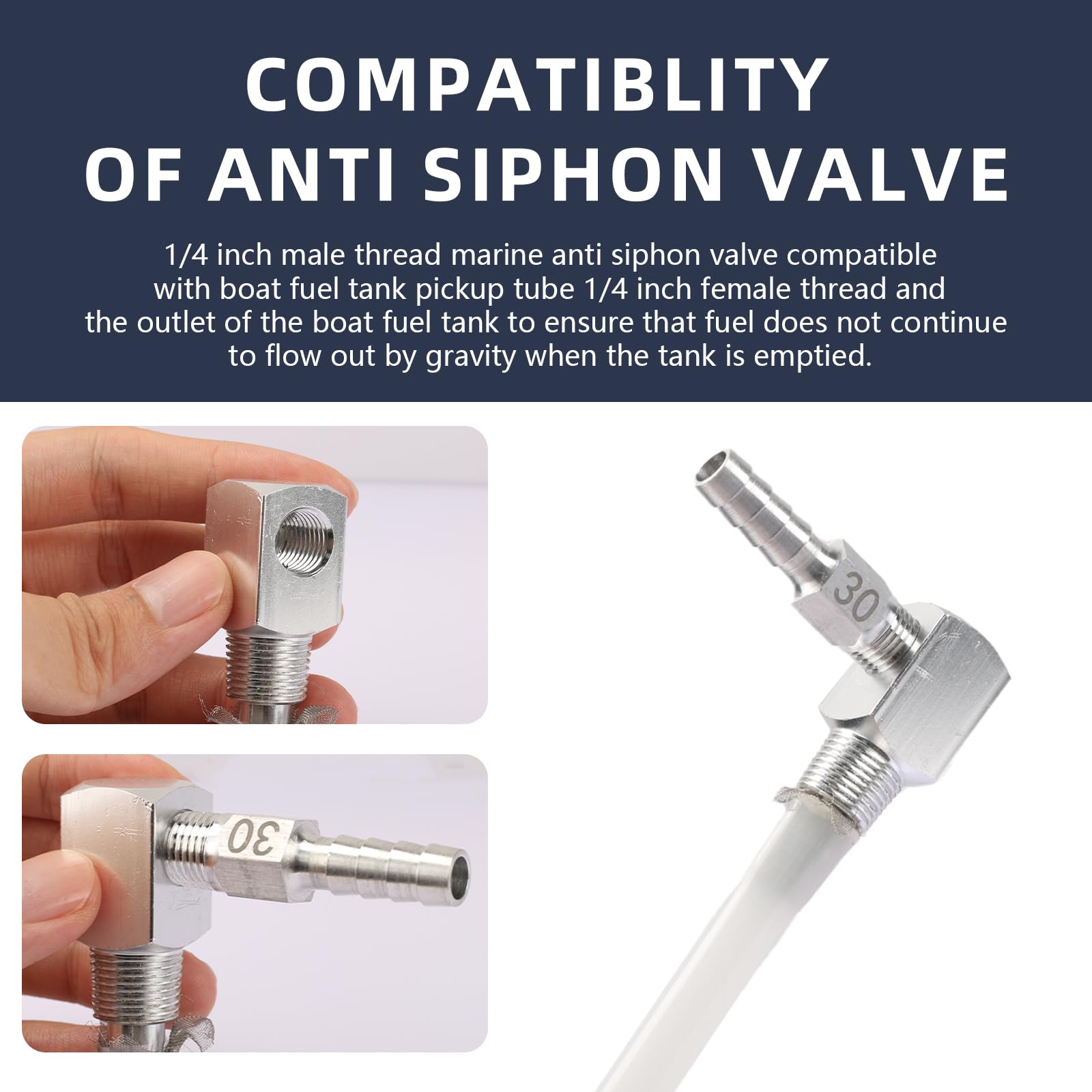 Snapklik.com : Universal Anti Siphon Valve Replacement For Boat Fuel ...