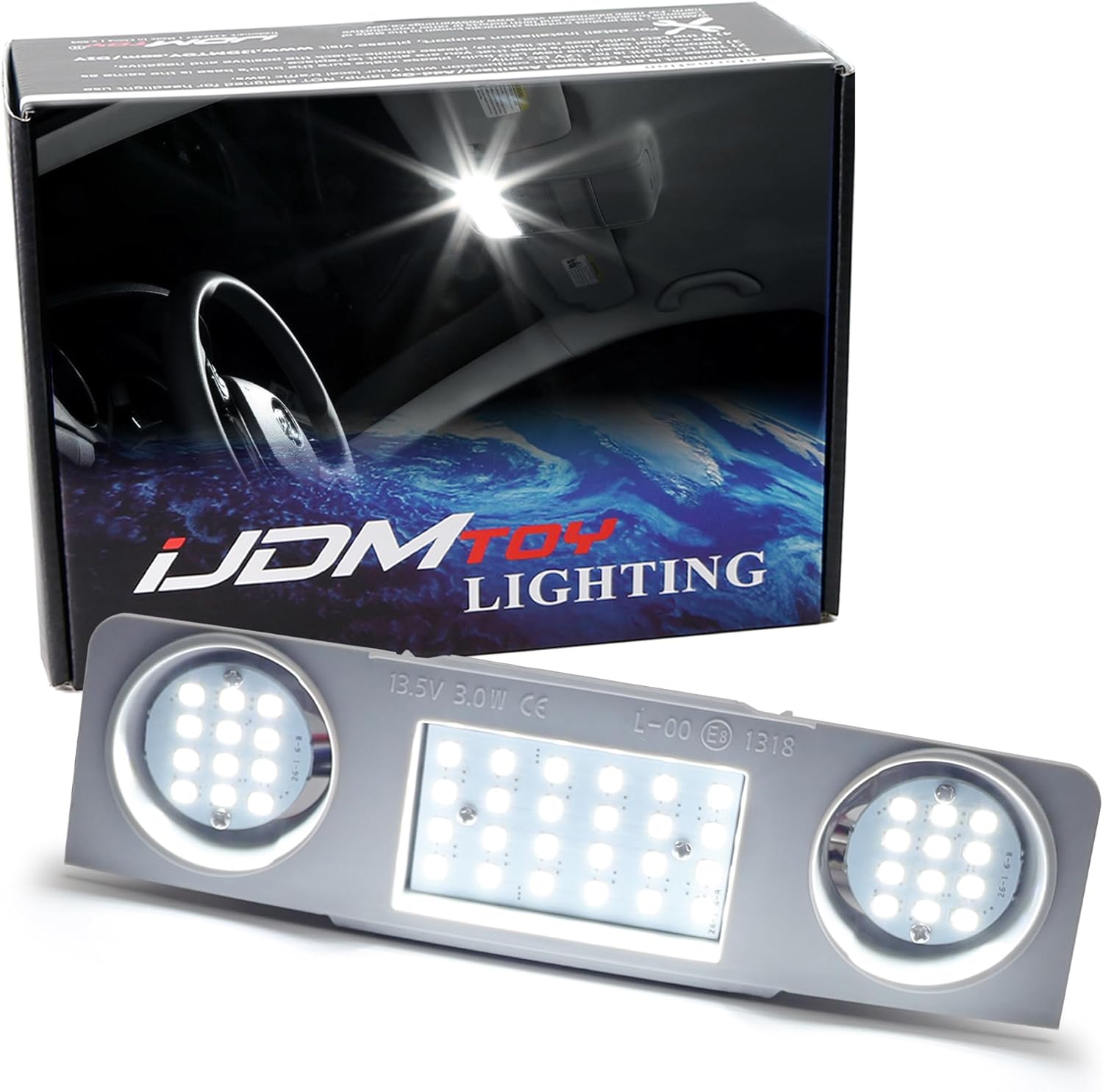 Amazon.com: iJDMTOY Super Bright Xenon White Full LED Cabin Front ...