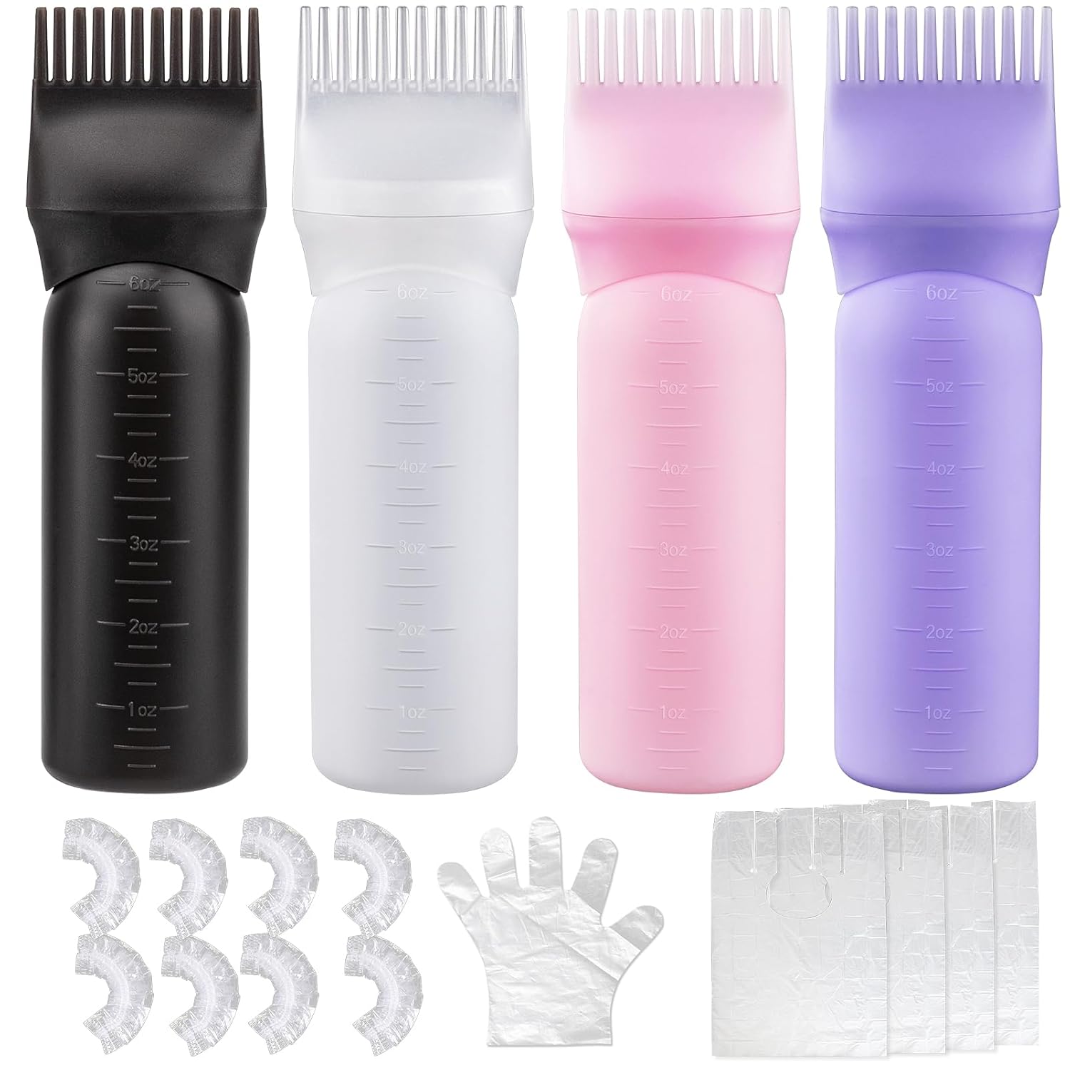 Amazon.com: Decorniqu Root Comb Applicator Bottle 4 Pack 12-tooth Comb ...