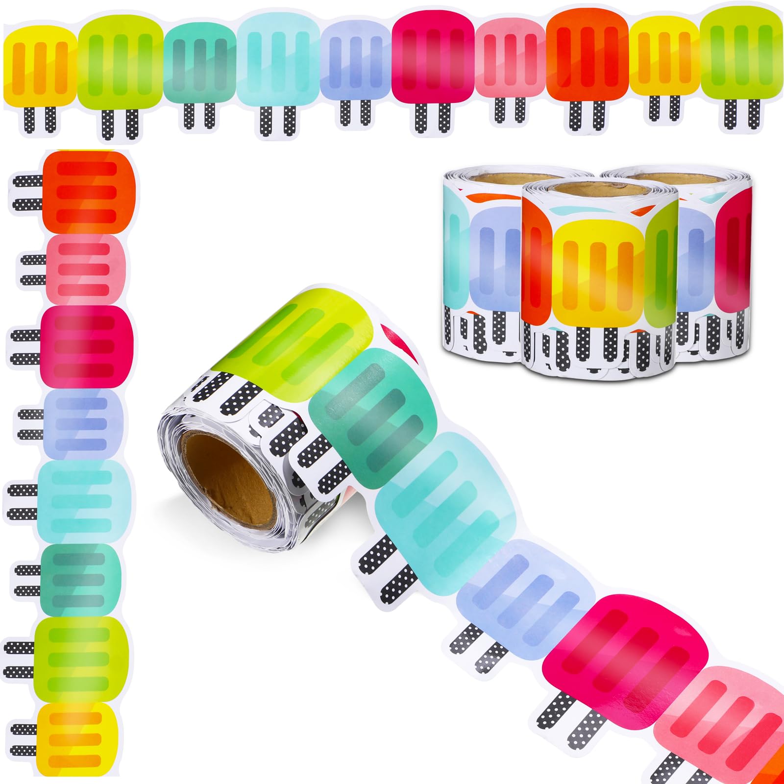 Snapklik.com : 99 Feet Ice Pops Borders Summer Bulletin Board Borders ...