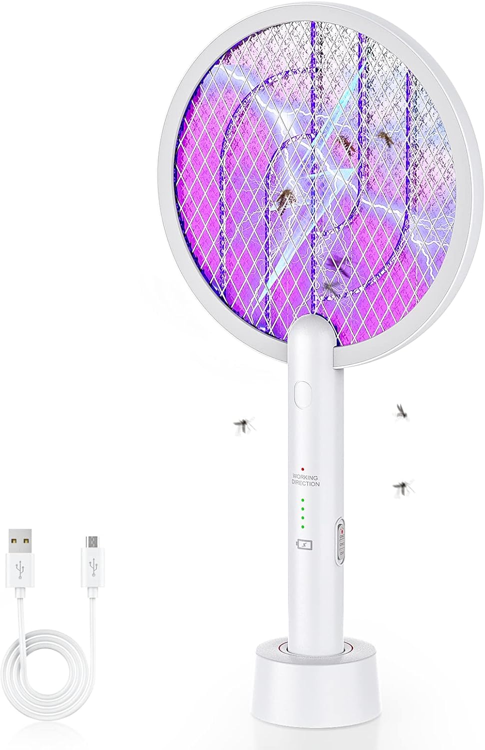 mizikuu Electric Fly Swatter, 2-in-1 Insect Killer, USB Rechargeable ...