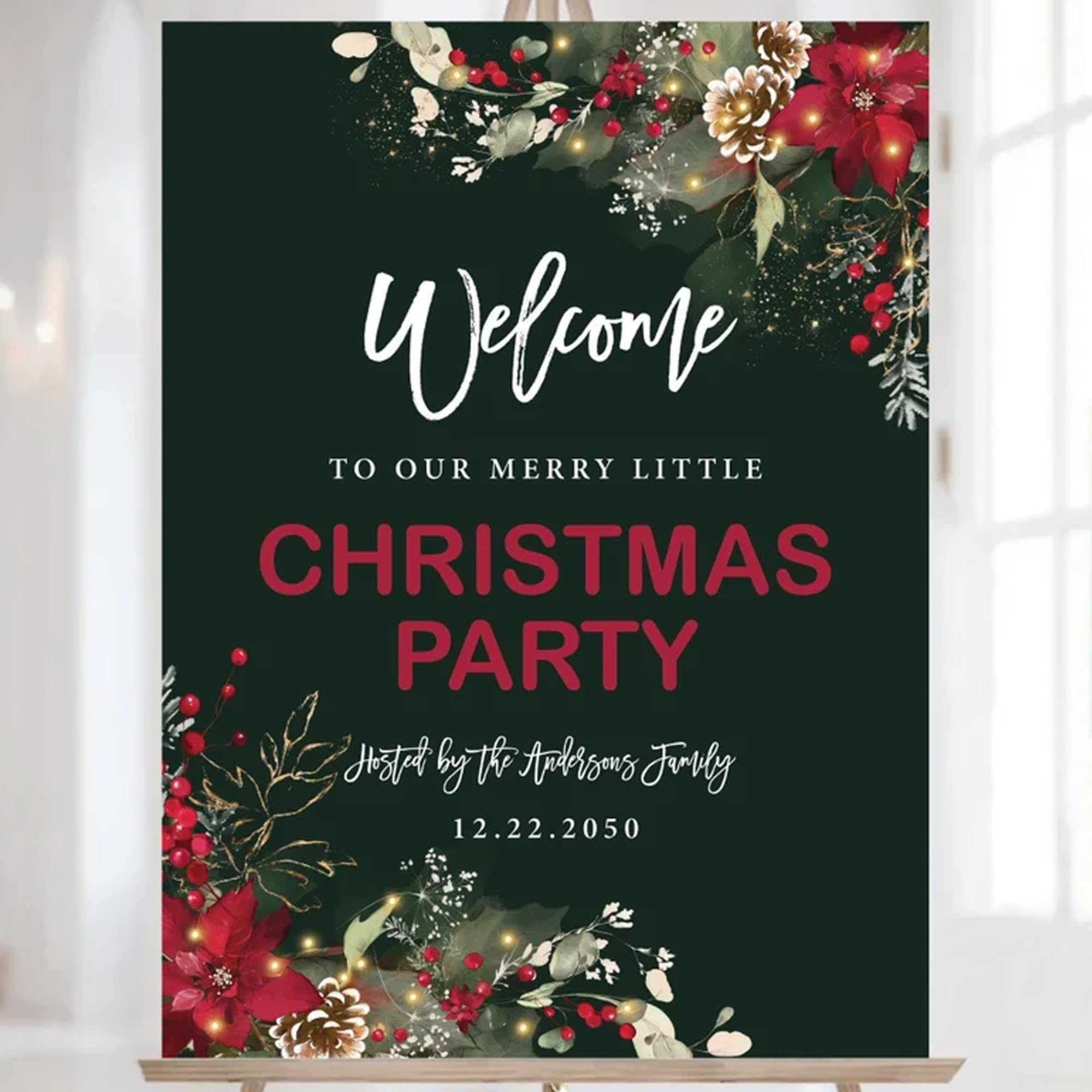 Employee Christmas Party Sign