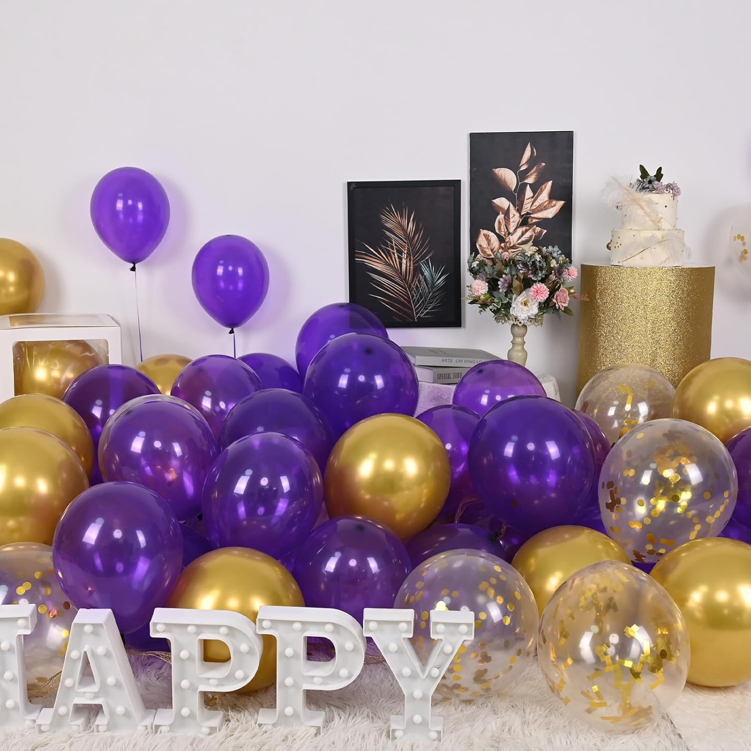 Purple and Gold Balloons, 60 Packs 12 Inch Dark Australia | Ubuy