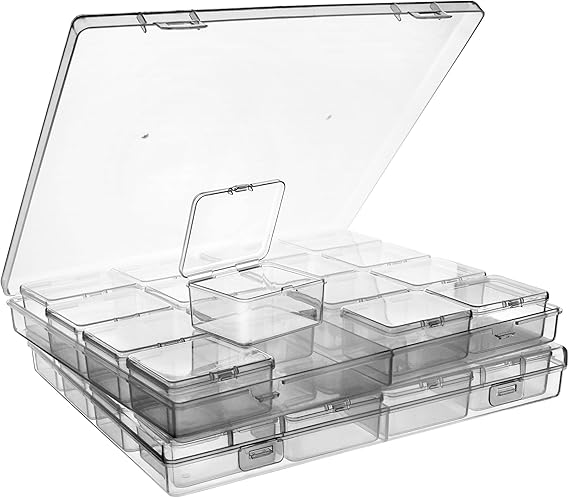 Amazon.com: ZIIYAN Bead Storage Containers - 32 Clear Plastic Bead ...