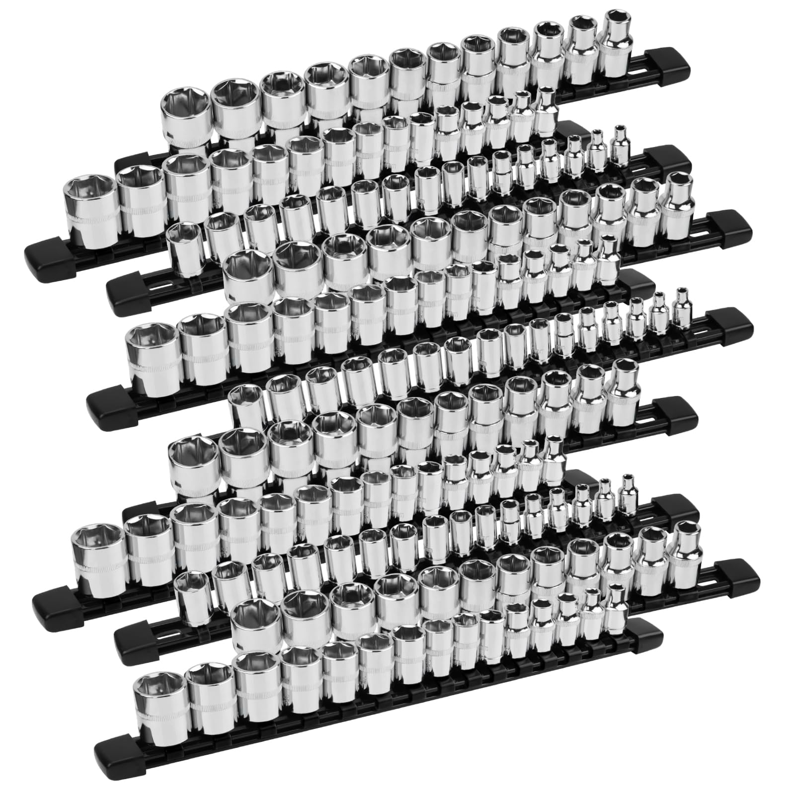 Snapklik.com : Socket Organizer Holder Tool Box: 12-Piece Socket ...