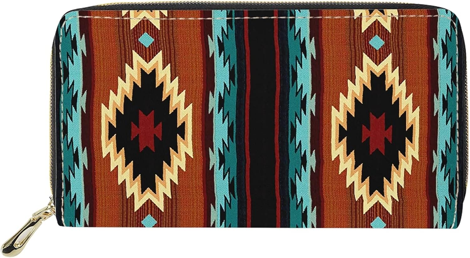 Amazon.com: Wanyint Leather Wallet Aztec Native American Print RFID ...
