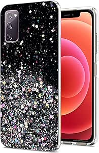Amazon.com: Compatible with Samsung Galaxy S20 FE Case Clear Glitter Silicone, Phone Case for ...