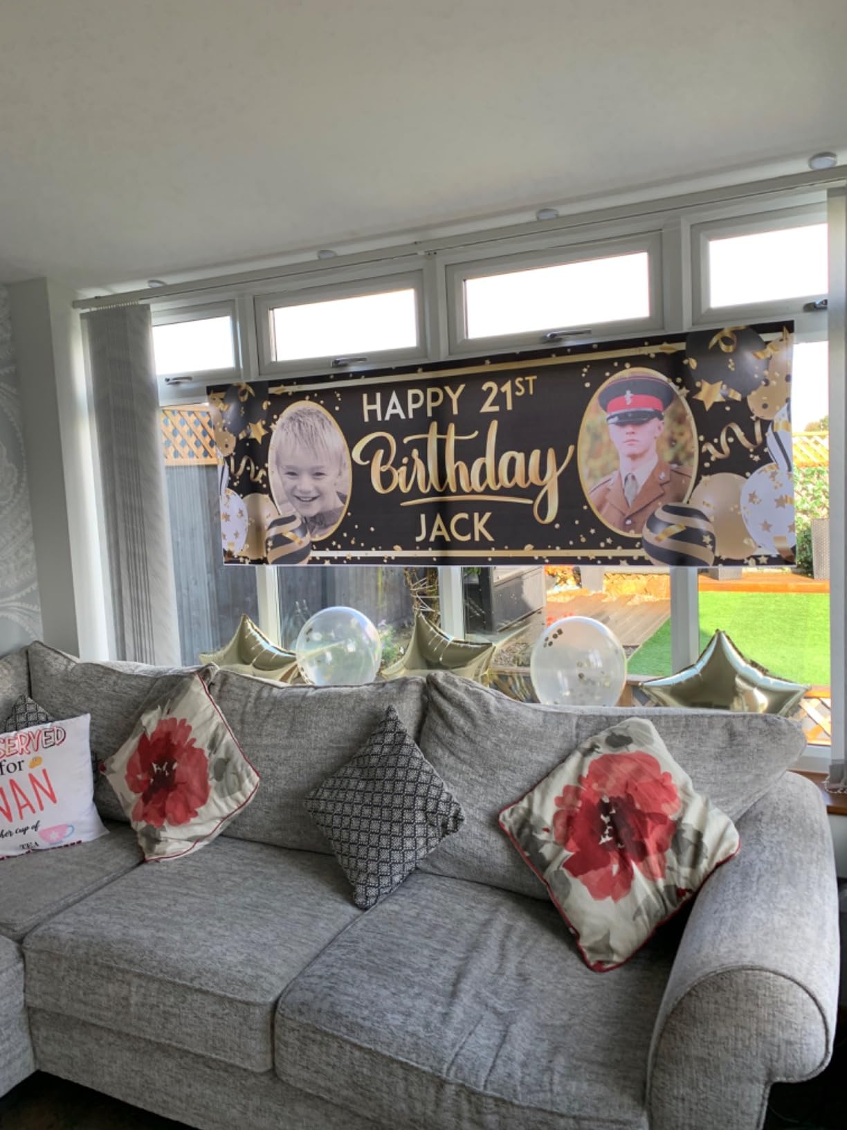 2 x 6FT Large Banner | Personalised Photo Happy Birthday Banner ...