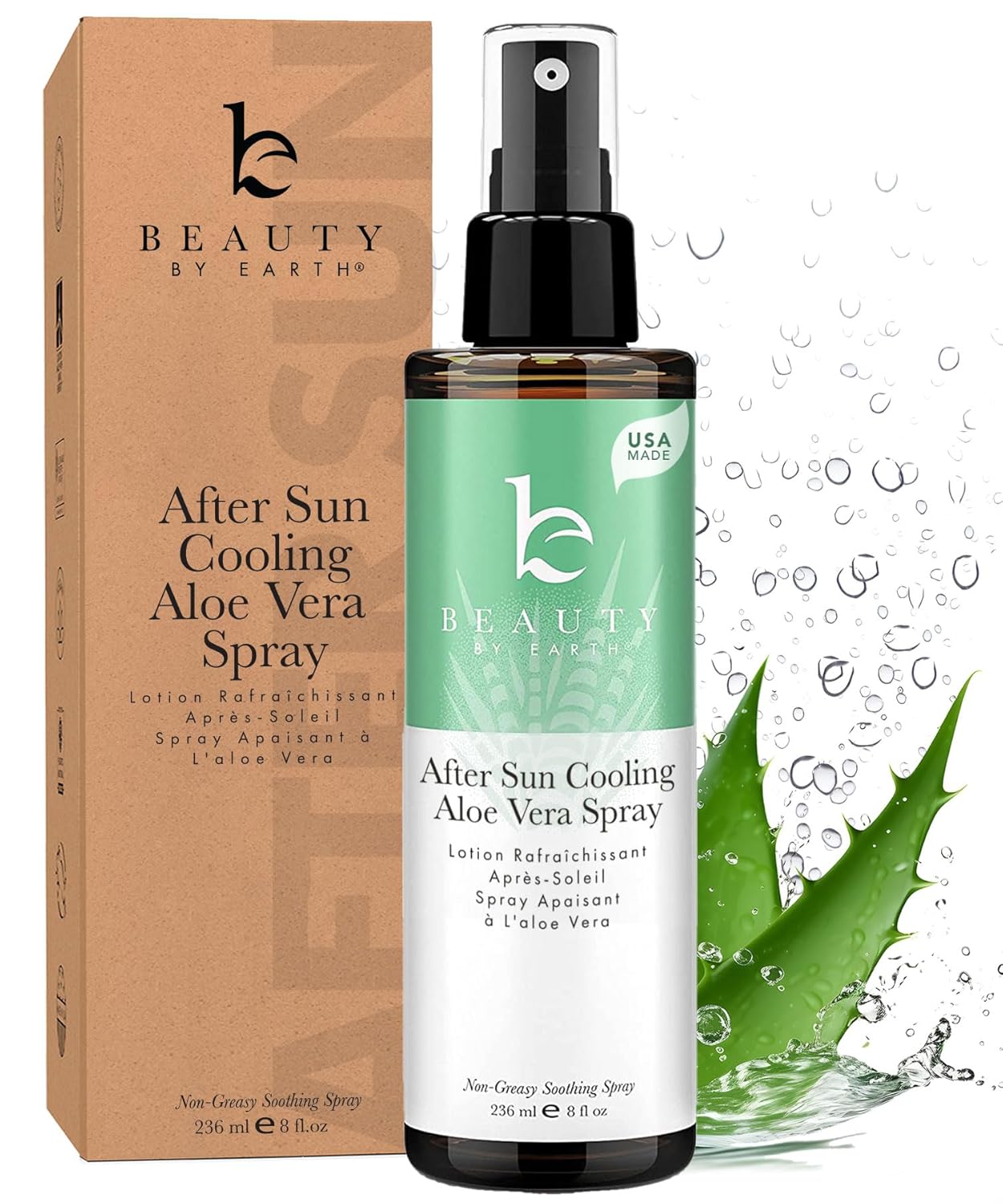 Amazon.com : After Sun Cooling Aloe Vera Spray - USA Made With Organic ...