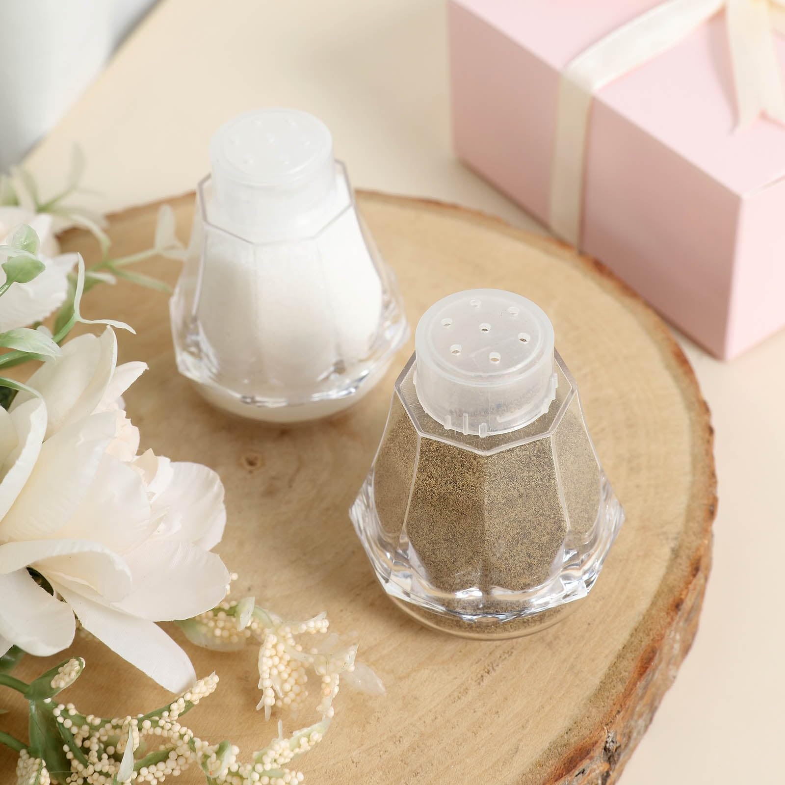 Amazon.com: Efavormart 12 Pack Clear Plastic Salt and Pepper Holder ...