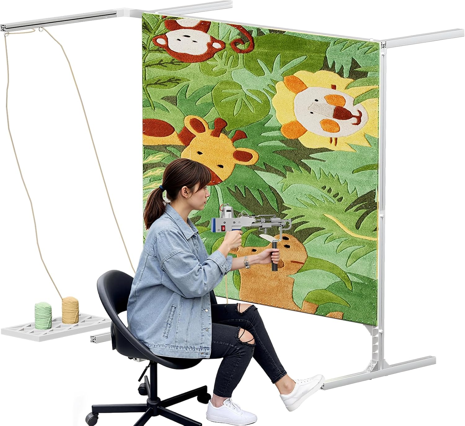 Rug Tufting Frame Kit, 54 inch Aluminum Metal Tufting Frame for Rug ...