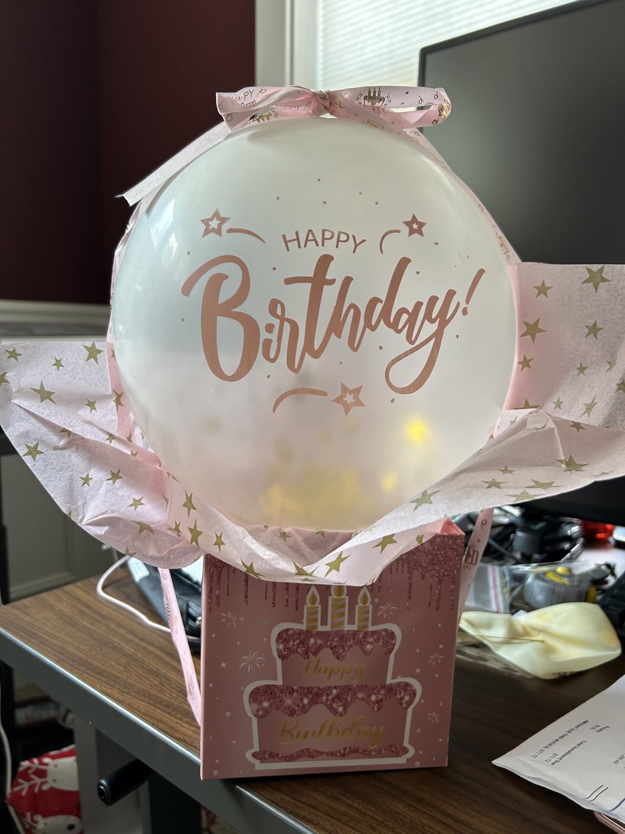 Amazon.com: Pull Money Balloon Box Birthday Balloon Money Surprise Box ...