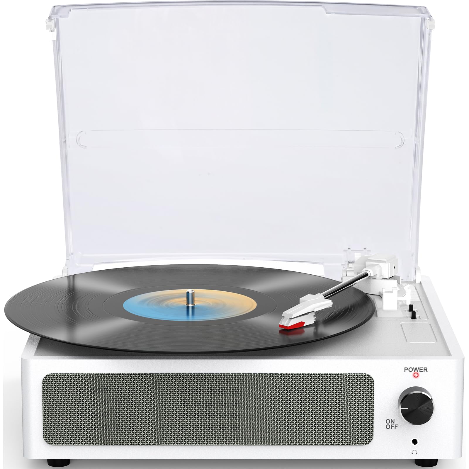 Amazon.com: WOCKODER Vinyl Record Player with Speakers Turntable for ...