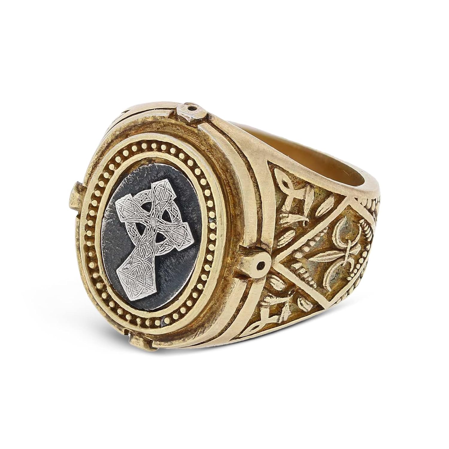 Amazon.com: Christian Cross Ring, Handmade Christianity Signet Ring ...