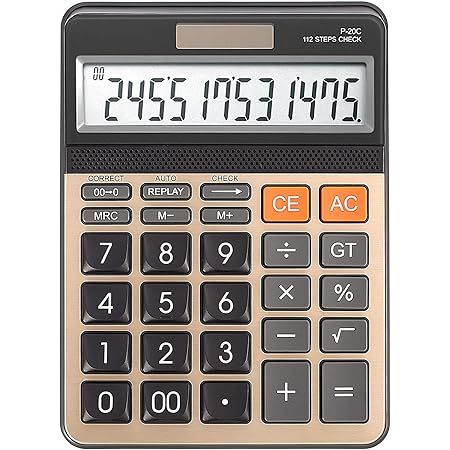 Amazon.com : Calculators Desktop, Desk Calculator, Two Way Power ...