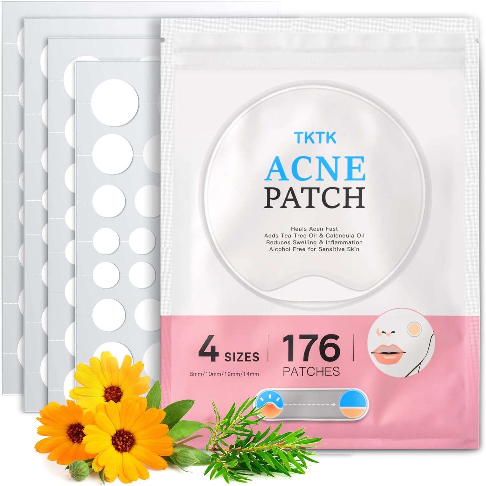 Amazon.com: MADTAB Acne Patch 2 Sizes 144 Counts, Hydrocolliod Acne ...