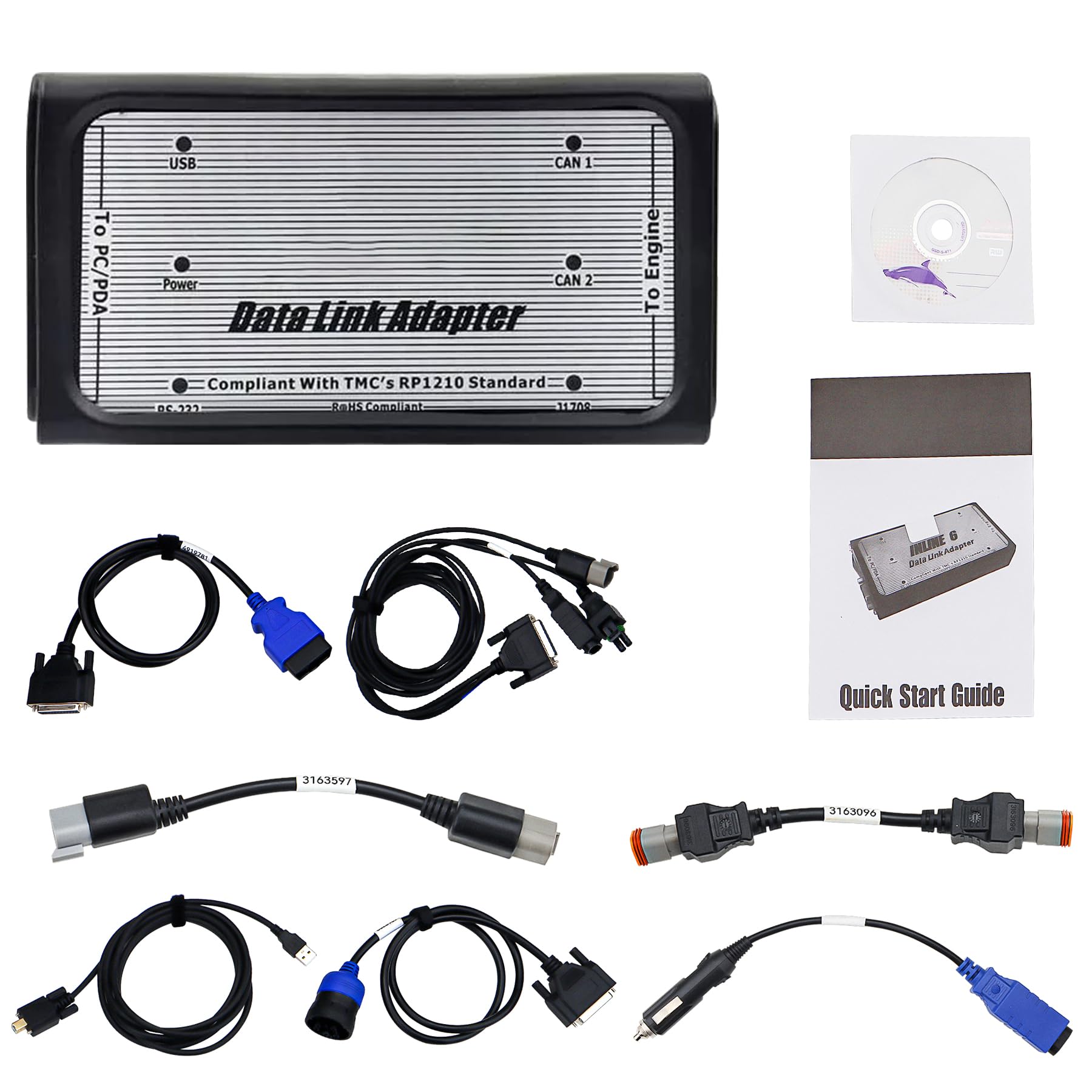 Amazon.com: Inline 6 Data Link Adapter 3165033 V8.7 for Cummins Diesel ...