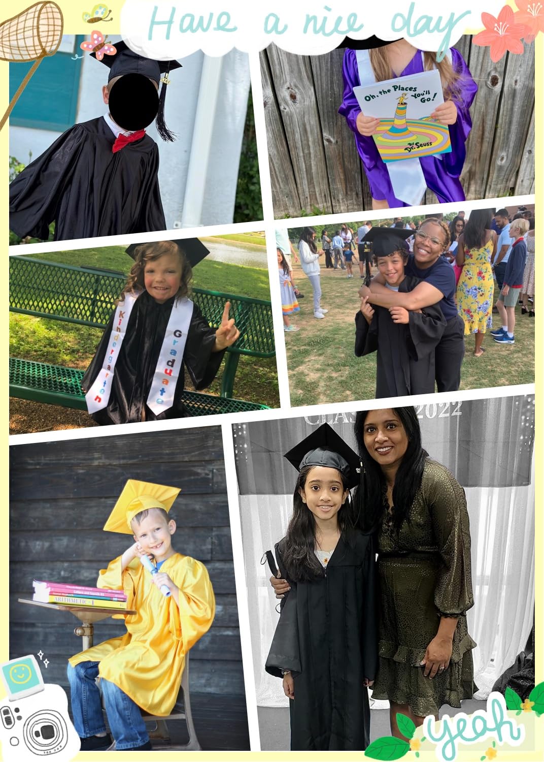 Snapklik.com : Newrara Kindergarten Graduation Cap And Gown Stole ...