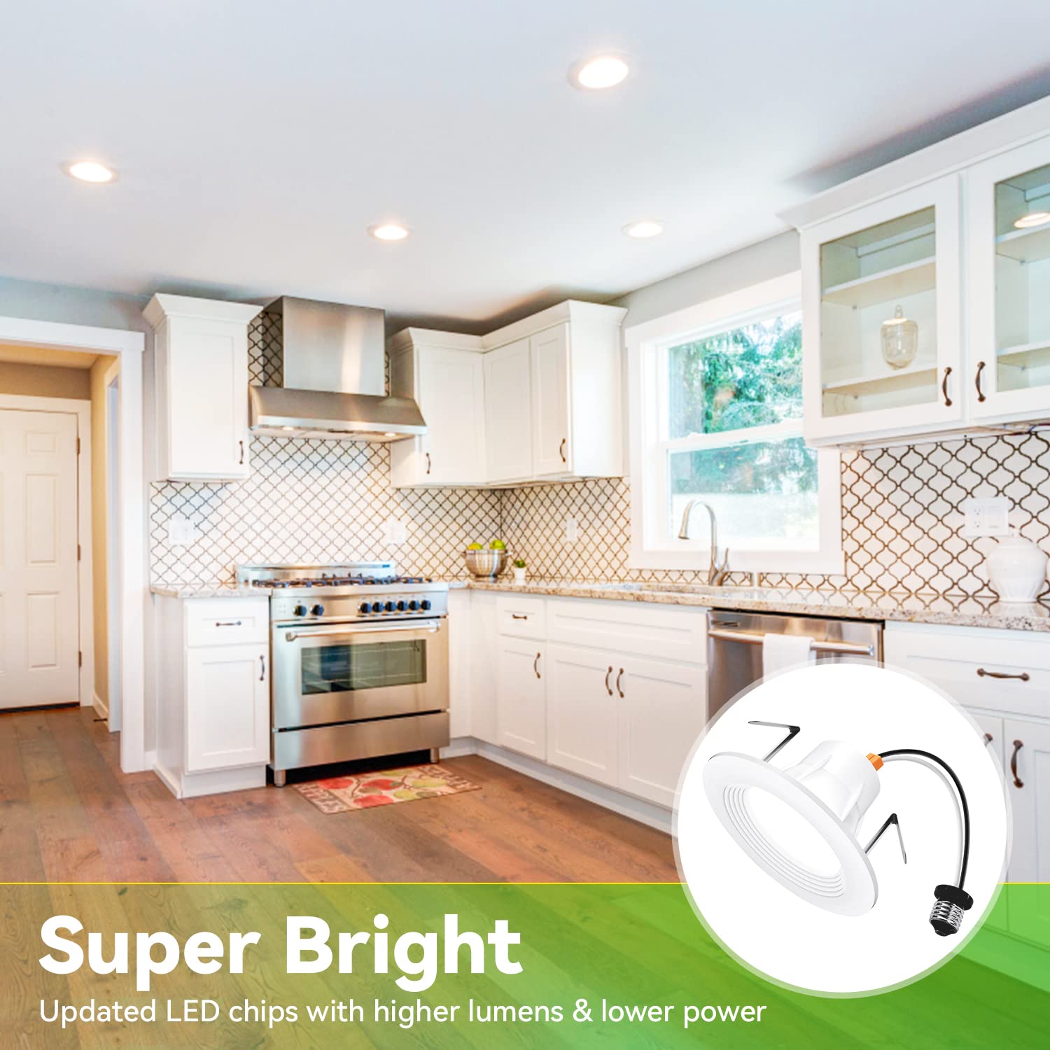 Snapklik.com : LEDONE 4 Inch LED Can Lights Retrofit Recessed Lighting