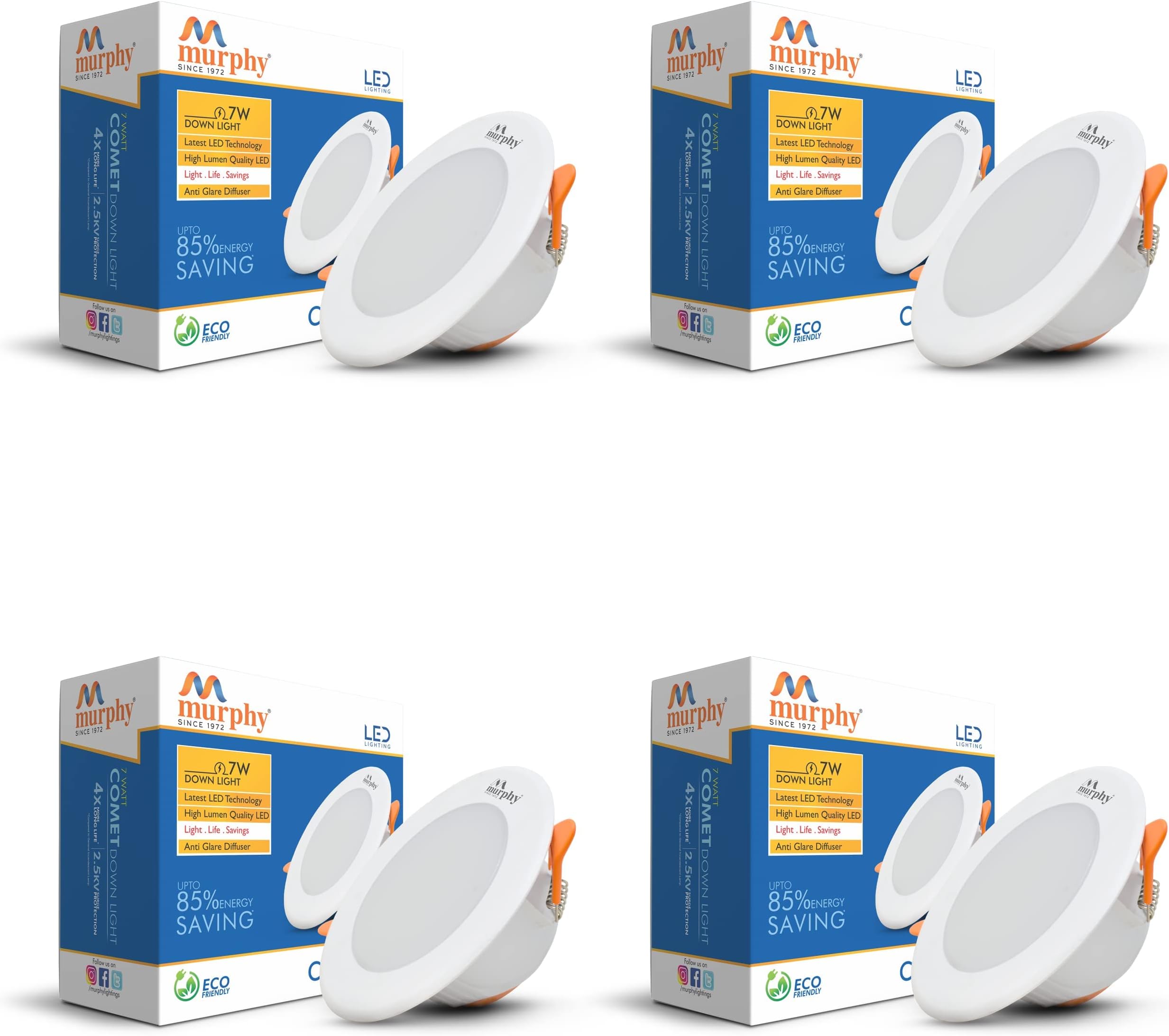 Buy Panasonic LED Concealed Down Light,7W,6500K (Pack of 2) Online at ...