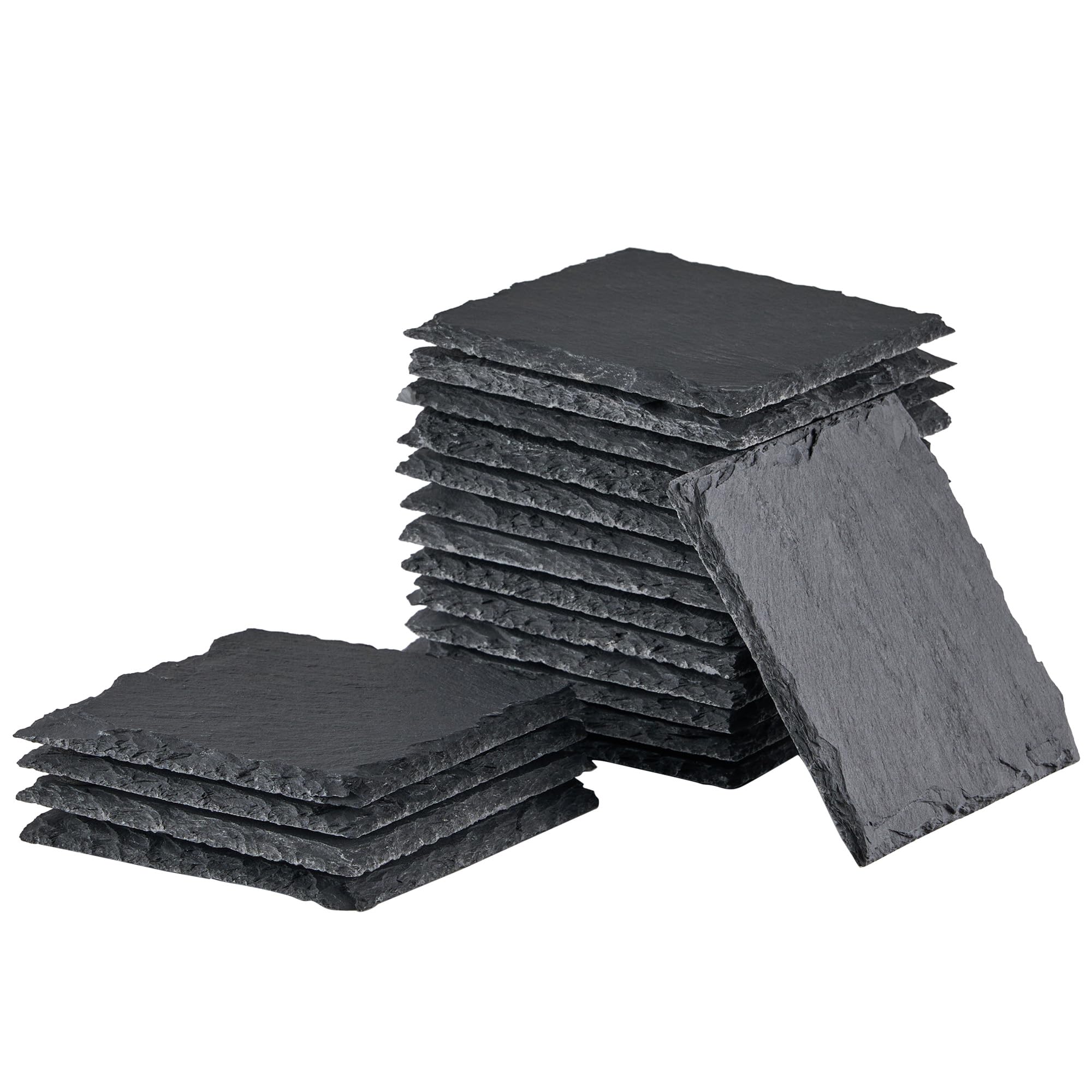 Amazon.com: OMTech 18 Pack Slate Coasters, 4x4 in. Square Stone Coaster ...