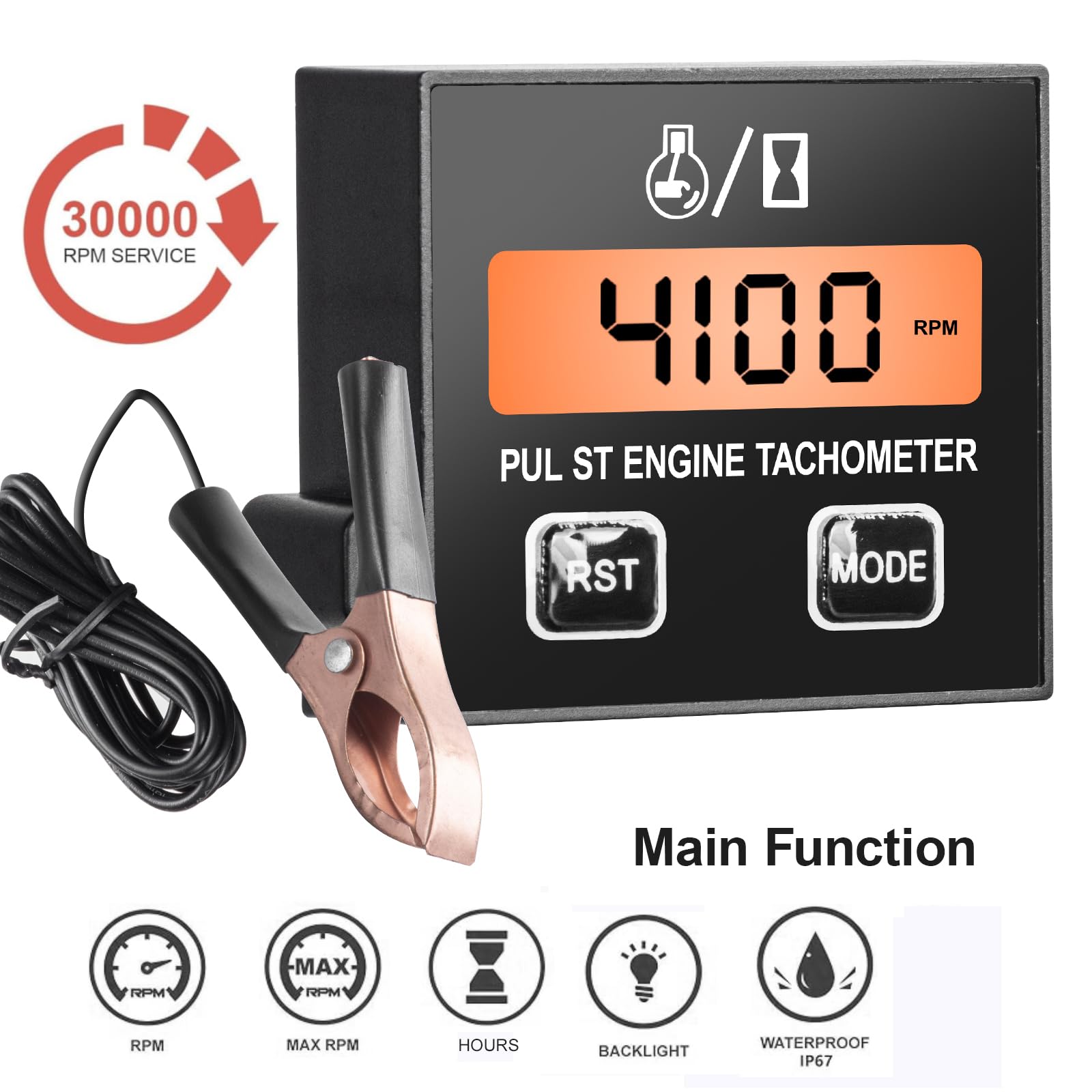 Snapklik.com : Digital Engine Tachometer Small Chainsaw Tachometer Hour ...