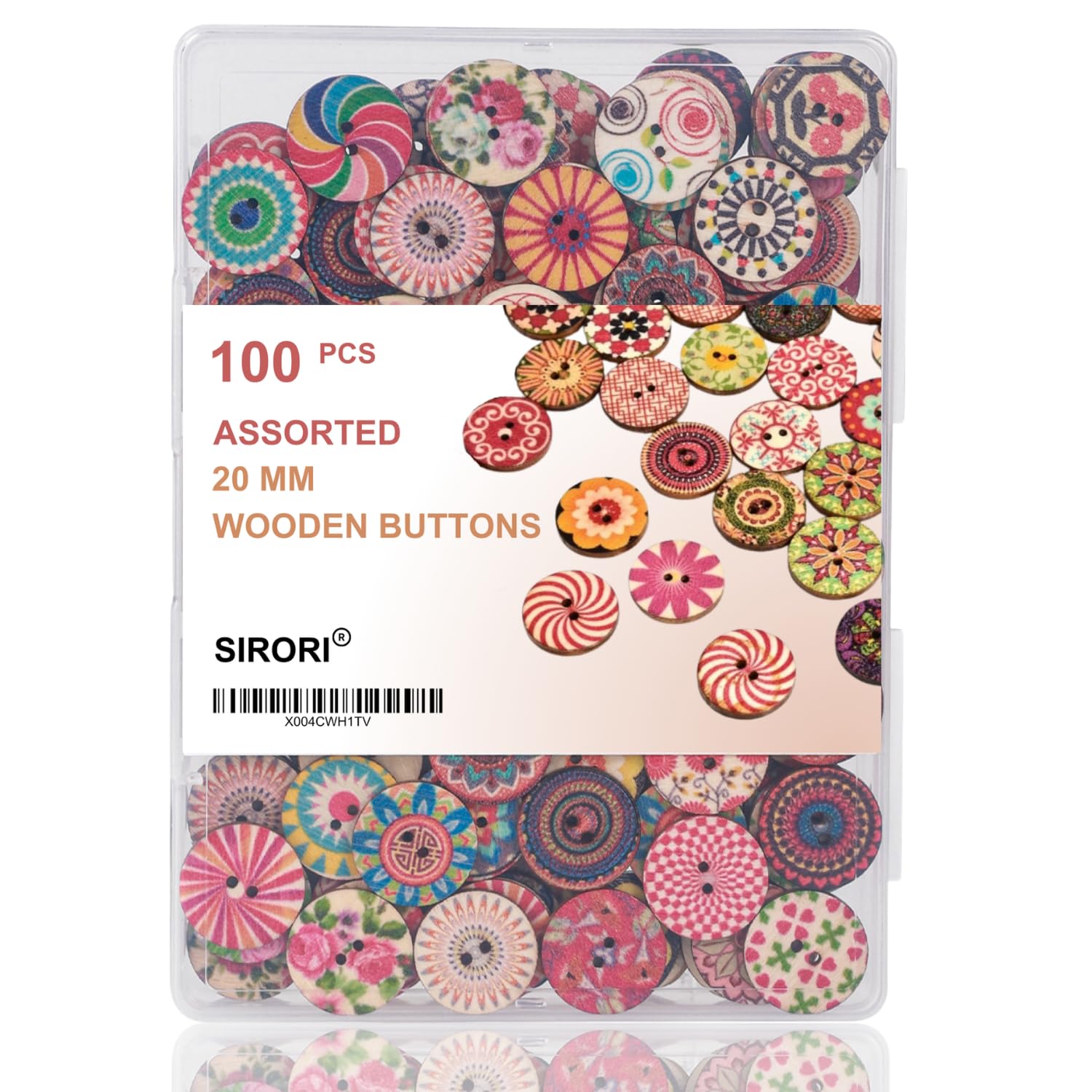 Amazon.com: 100PCS Buttons for Crafts 20mm Large Wooden Buttons for ...