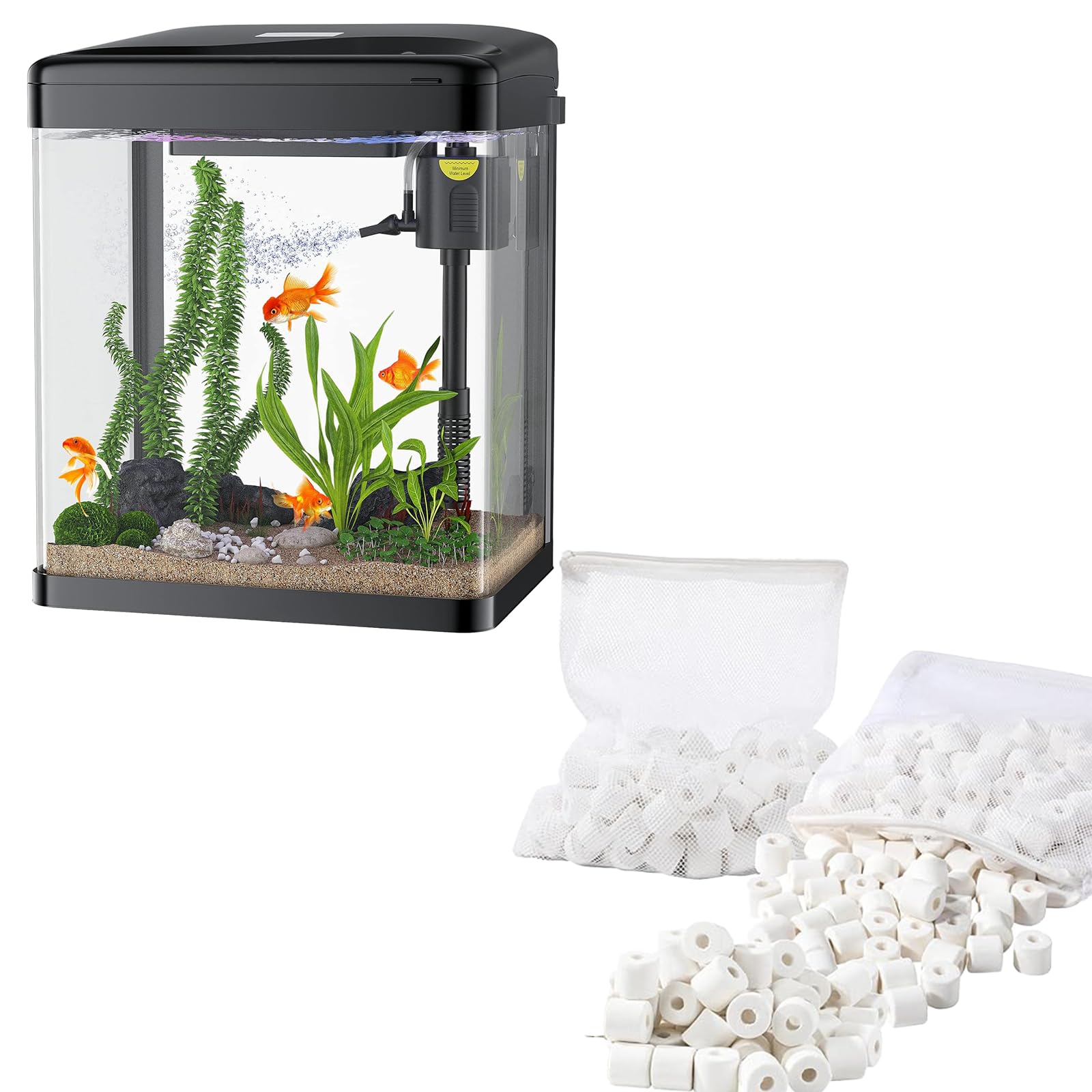 Amazon.com : PONDON Aquatic Duo: 2 Gallon Betta Fish Tank with 3-in-1 ...