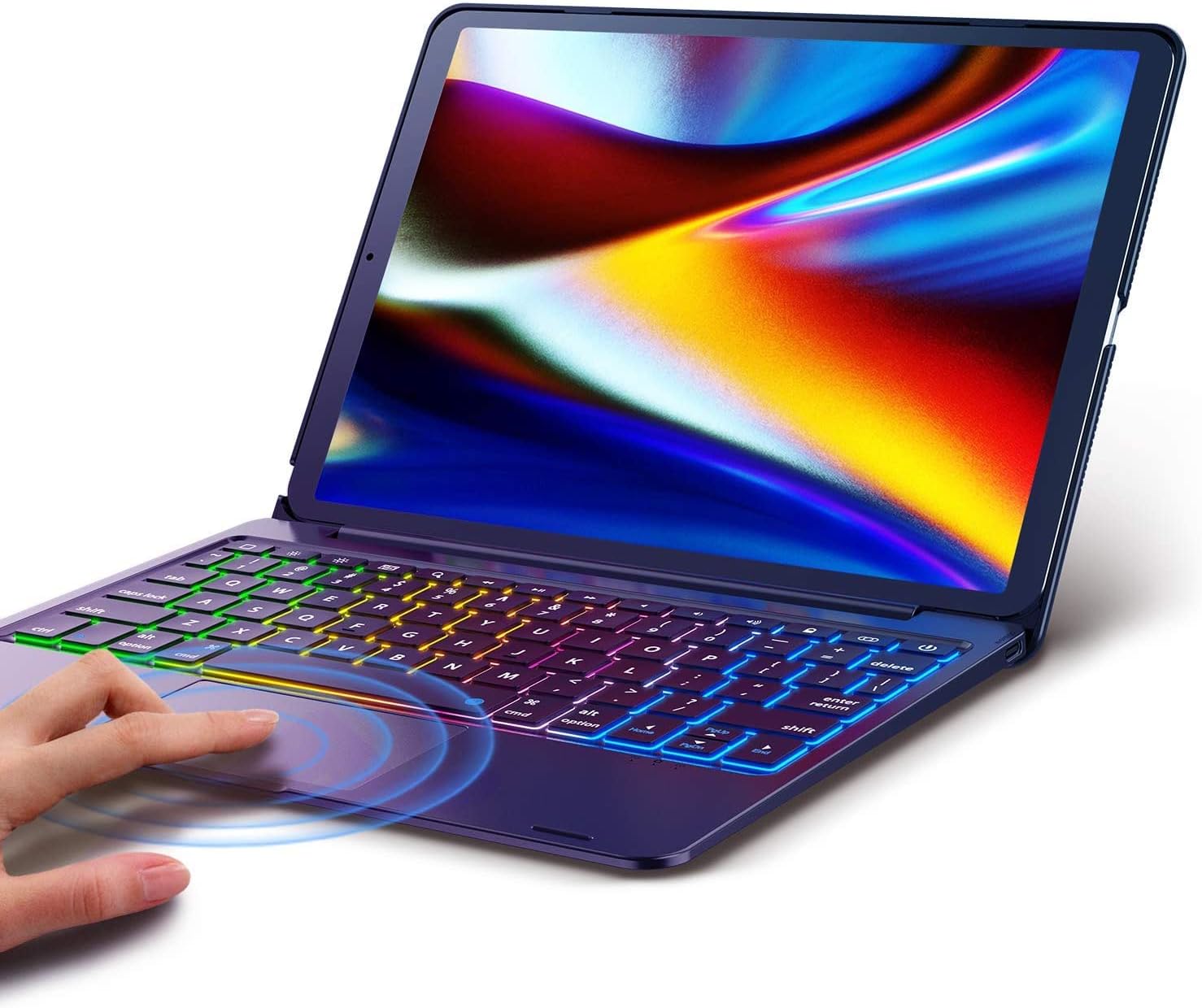 BABG iPad 9th Generation Case with Keyboard,360° Rotatable,Touchpad ...