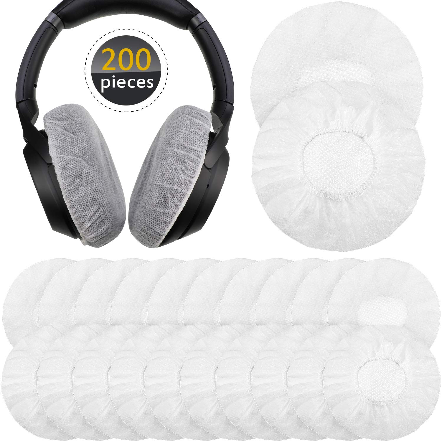 Amazon.com: 200 Pieces Sanitary Headphone Ear Cover Disposable Non ...
