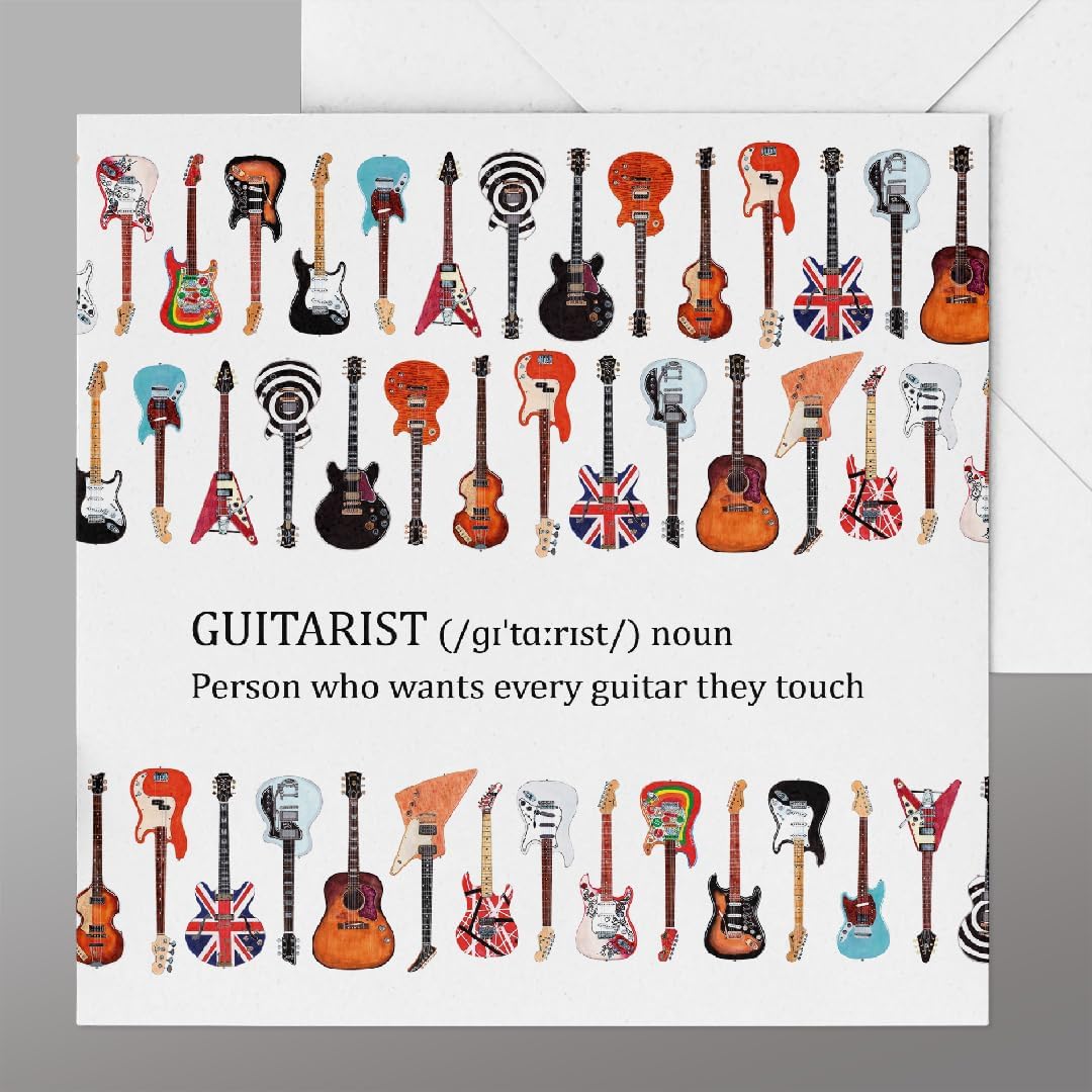 Guitar Card, Guitar Birthday Card : Amazon.co.uk: Stationery & Office ...