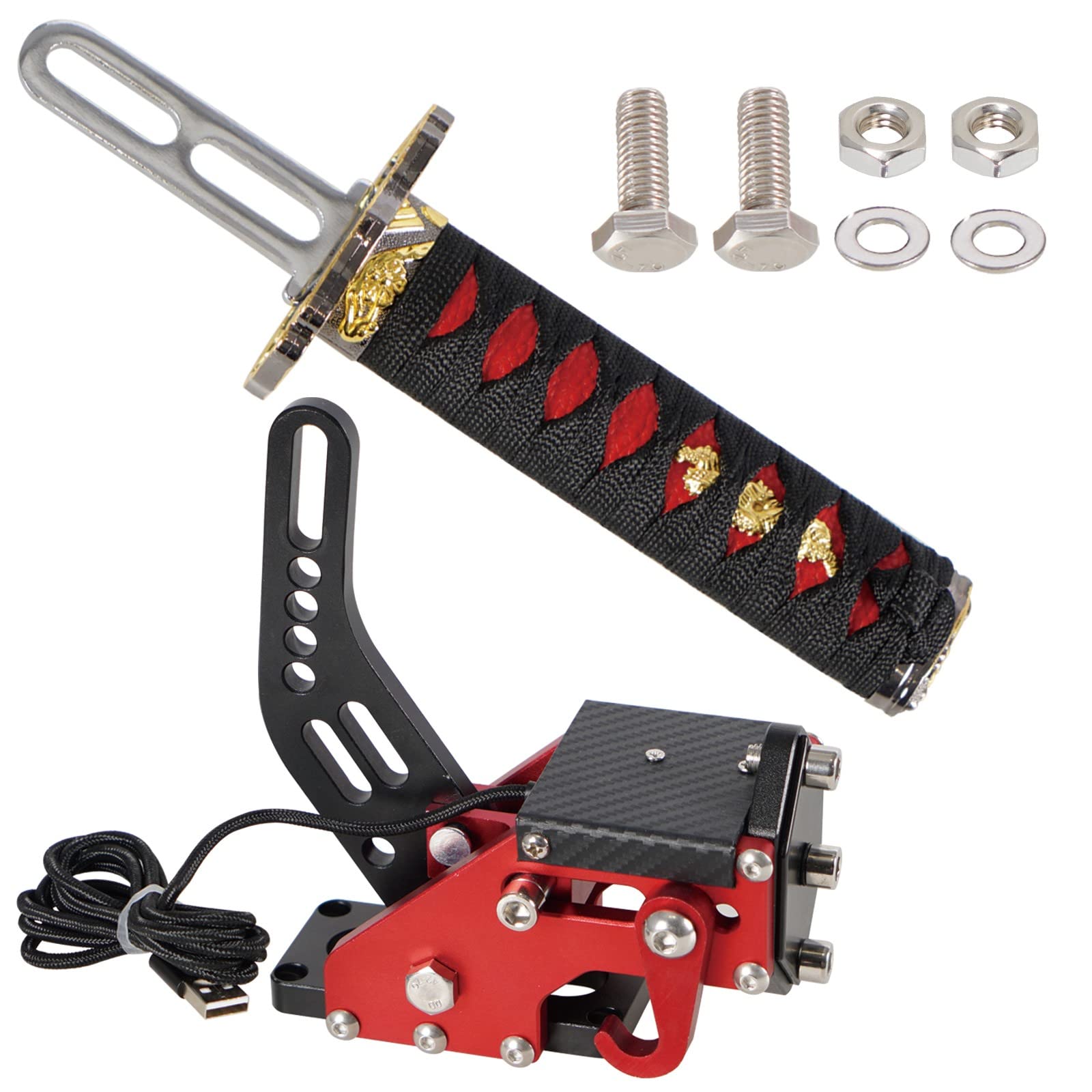 Snapklik.com : YESHMA 64 Bit USB Katana Handbrake Samurai Sword PC ...