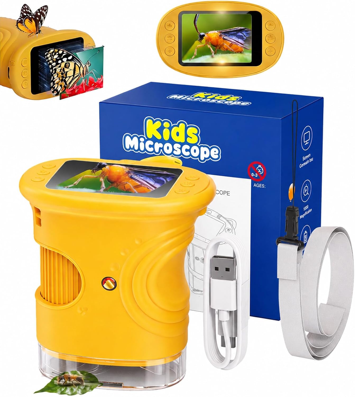 Amazon.com: WonderQuest 4K Microscope, Loupe Magnifier with Light ...