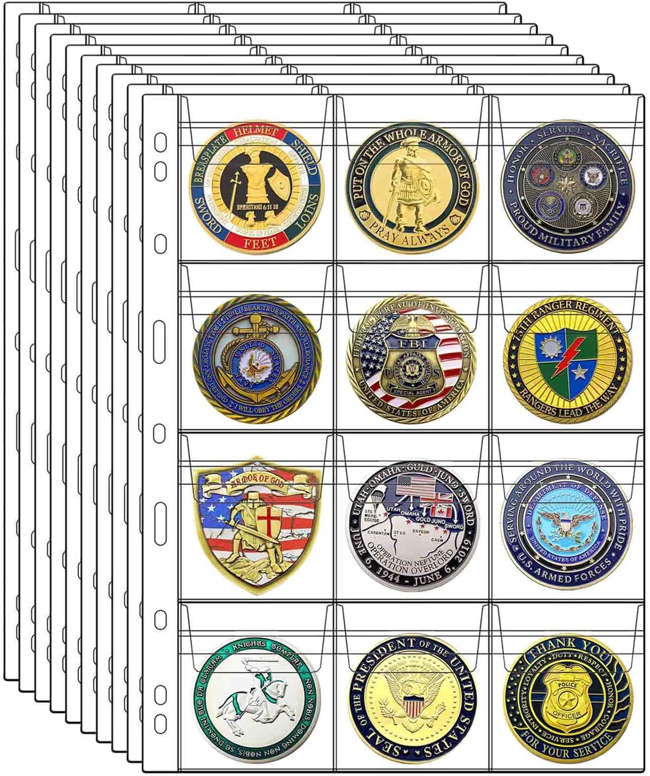 Amazon.com : 10 Sheets Coin Collection Supplies Pages, Coins Collecting ...