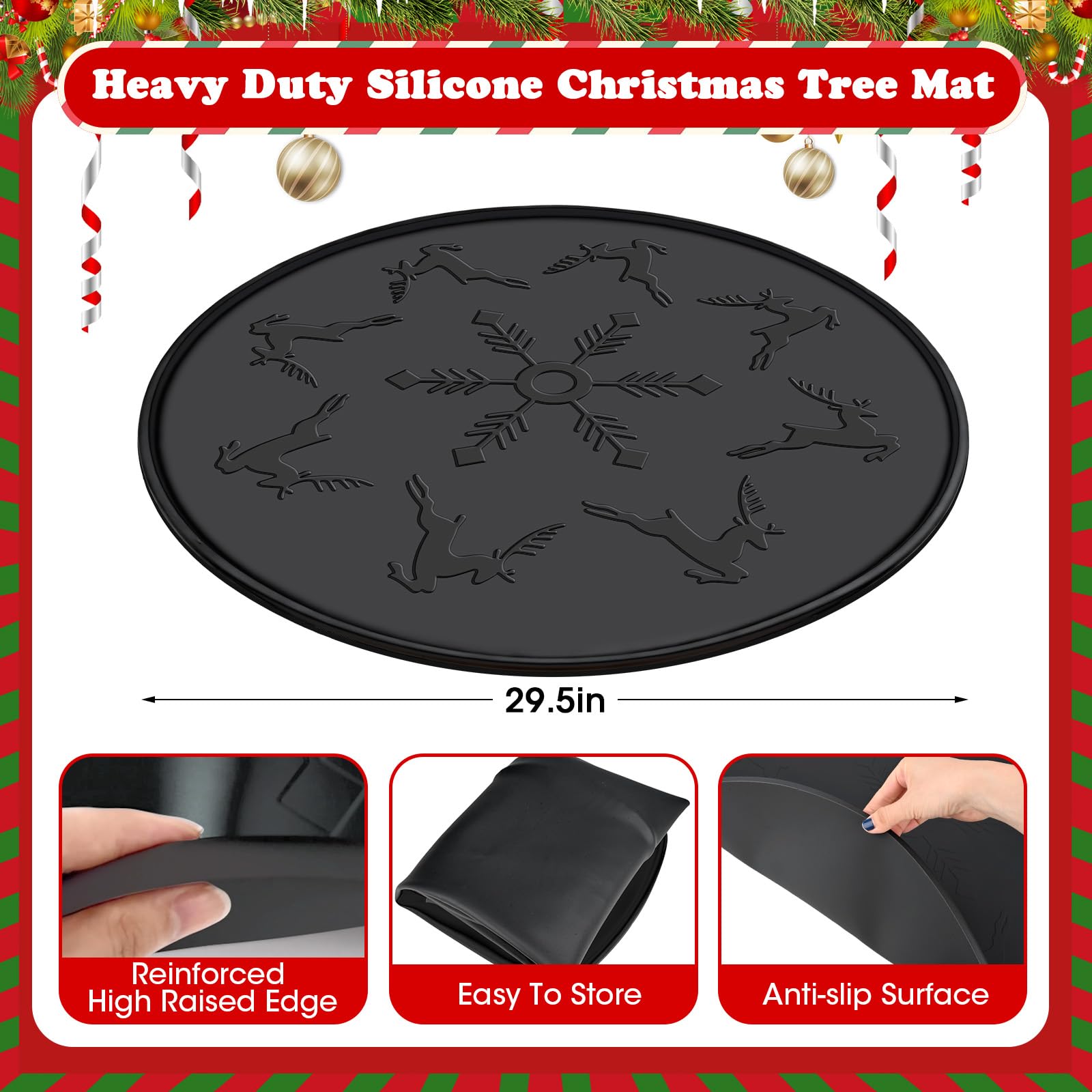 Snapklik.com : Silicone Christmas Tree Mat, Waterproof Christmas Tree ...