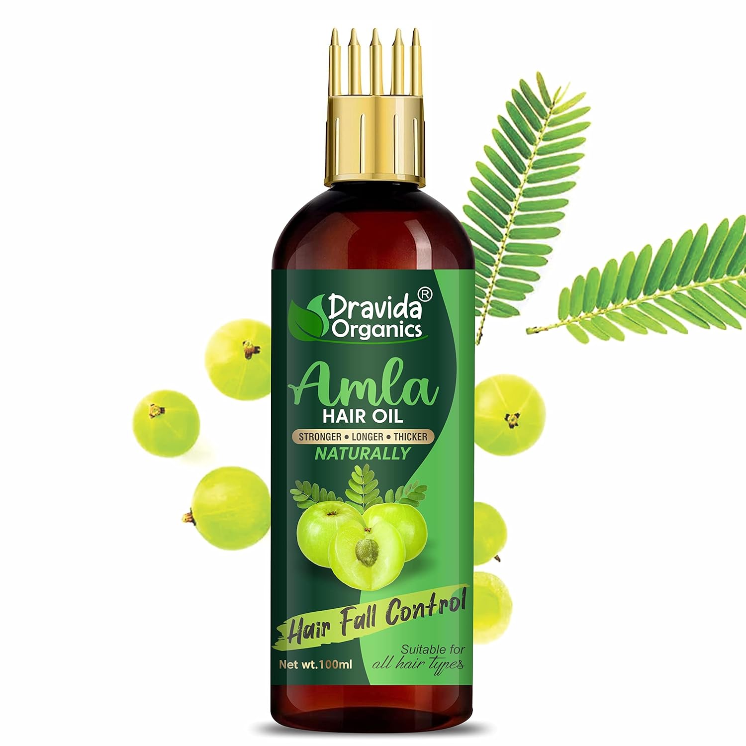 Buy Dravida Organics Amla Hair Oil - Pure Cold Pressed Indian Gooseberry Oil - Intensive Hair ...