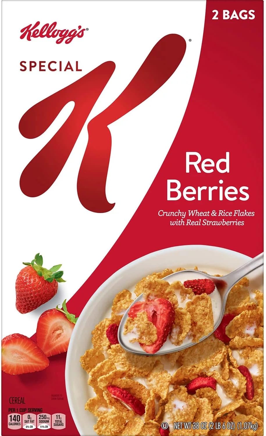 Amazon.com: Kellogg's Special K Breakfast Cereal, Red Berries (38 oz.)