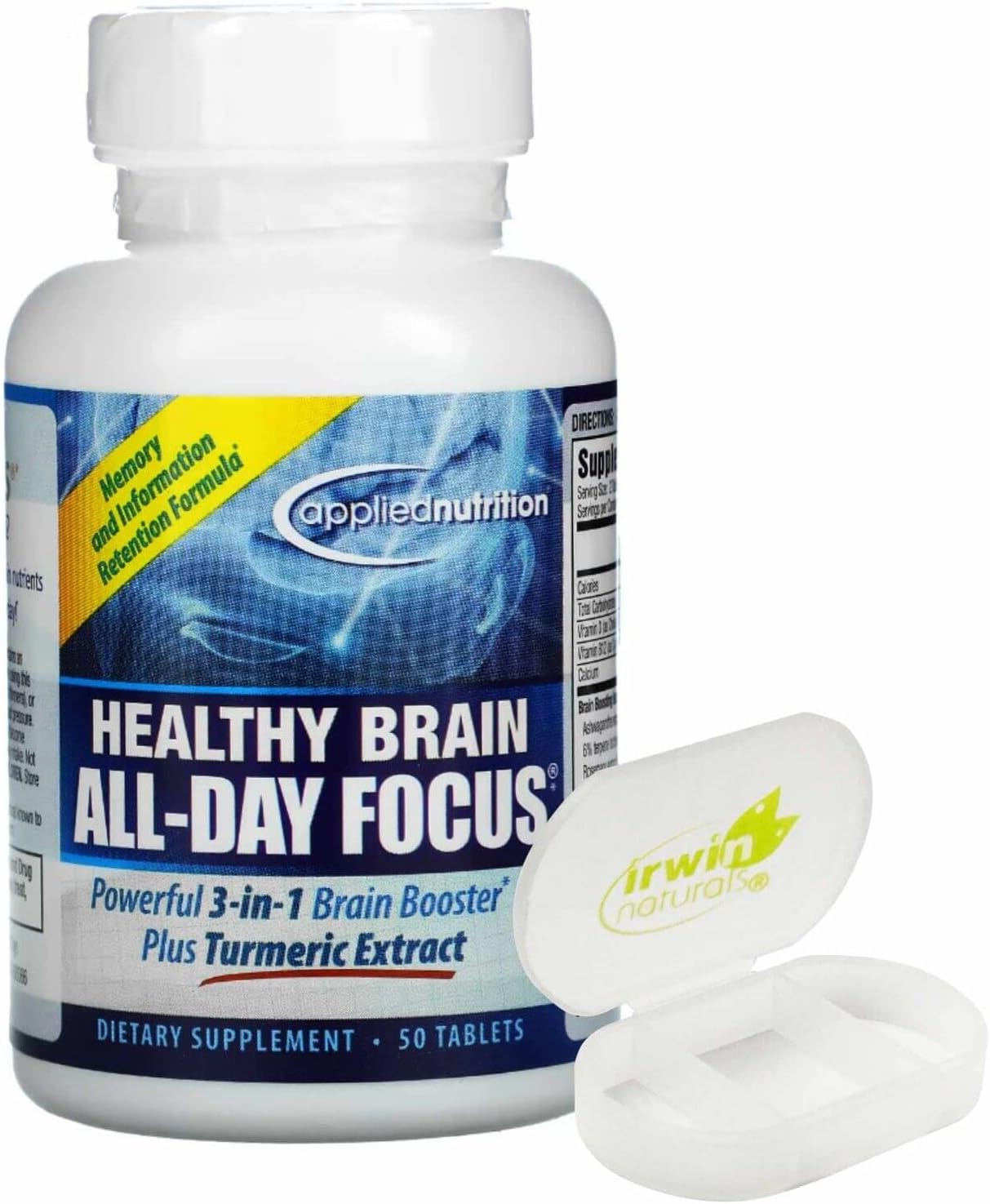 Amazon.com: Applied Nutrition Healthy Brain All-Day Focus - 50 Tablets ...