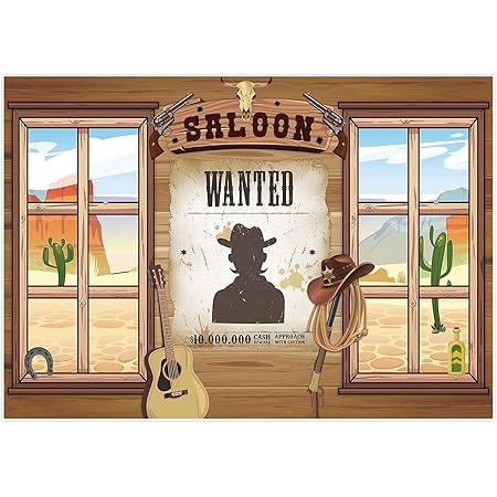 Amazon.com : BELECO Fabric 5x3ft Western Jail Backdrop Rustic Western ...