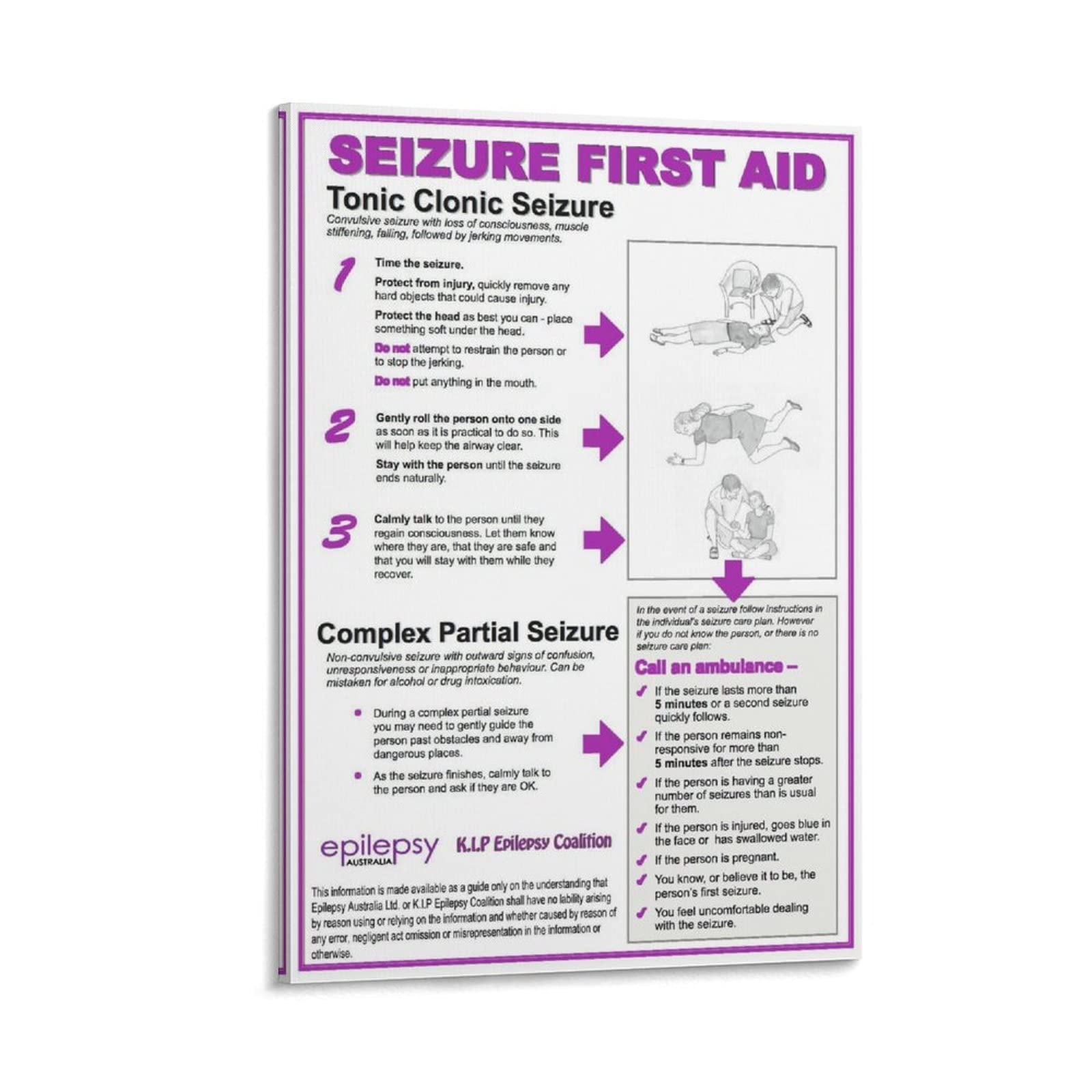 Seizure First Aid Poster