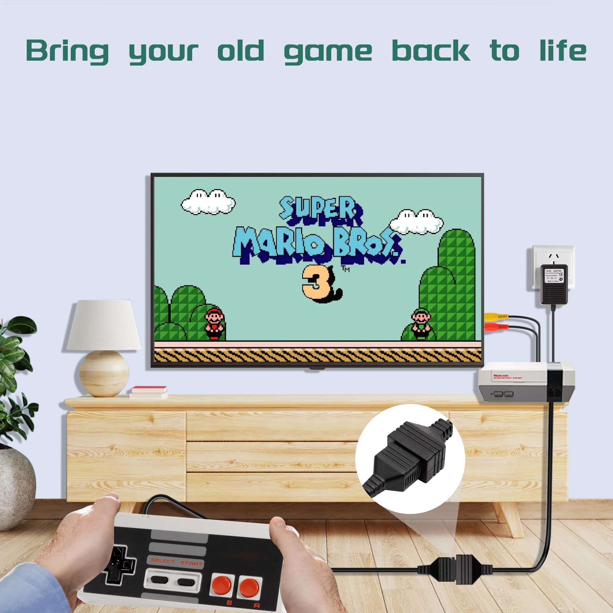 Snapklik.com : CUENSTOP 7 Pin NES Controller Extension Cable, 2-Pack 1 ...