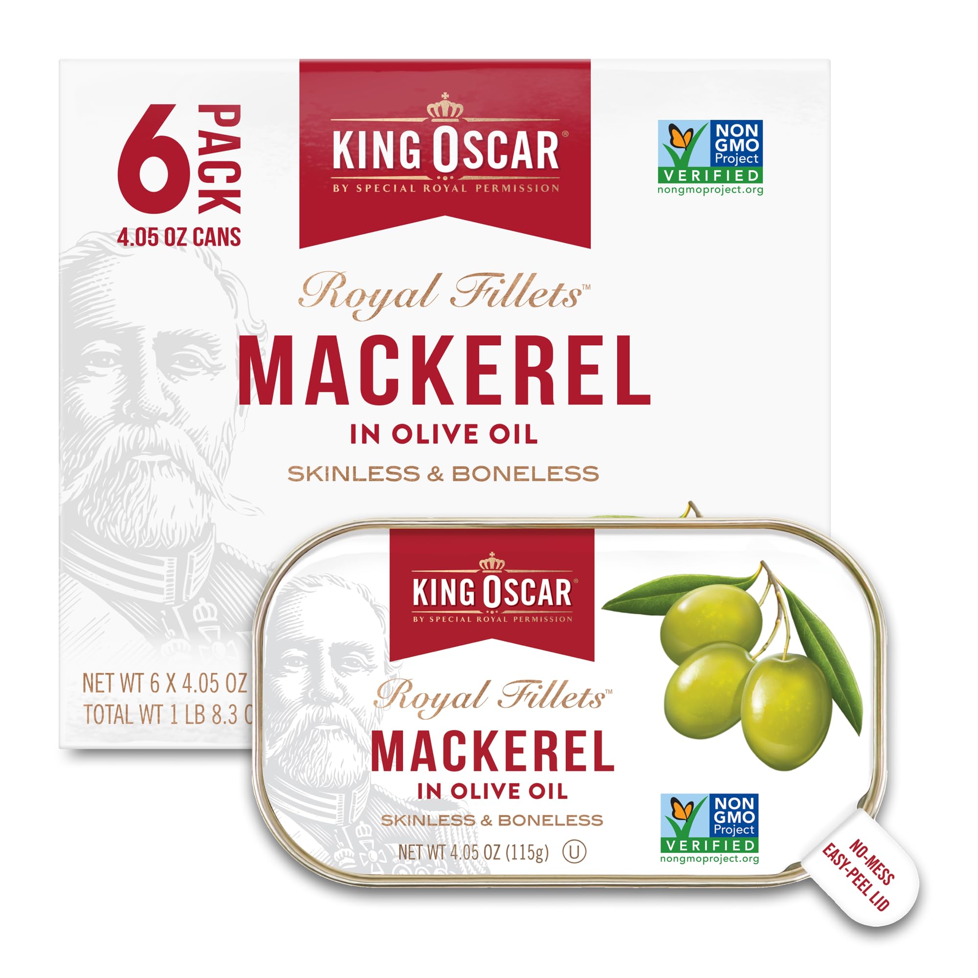 Amazon.com: King Oscar Mackerel in Olive Oil, 4.05 Ounce Can (Pack of 6 ...